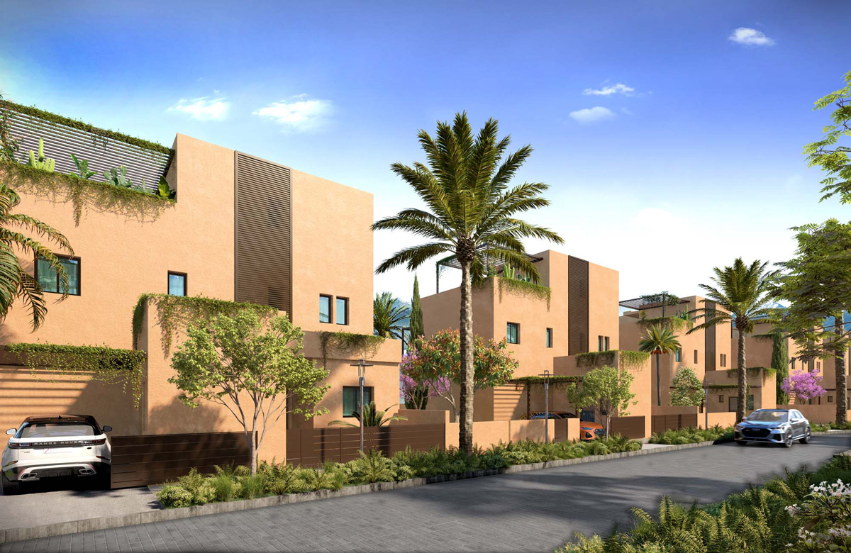 3D les Façades des villas de Al Maaden Golf Resort Marrakech